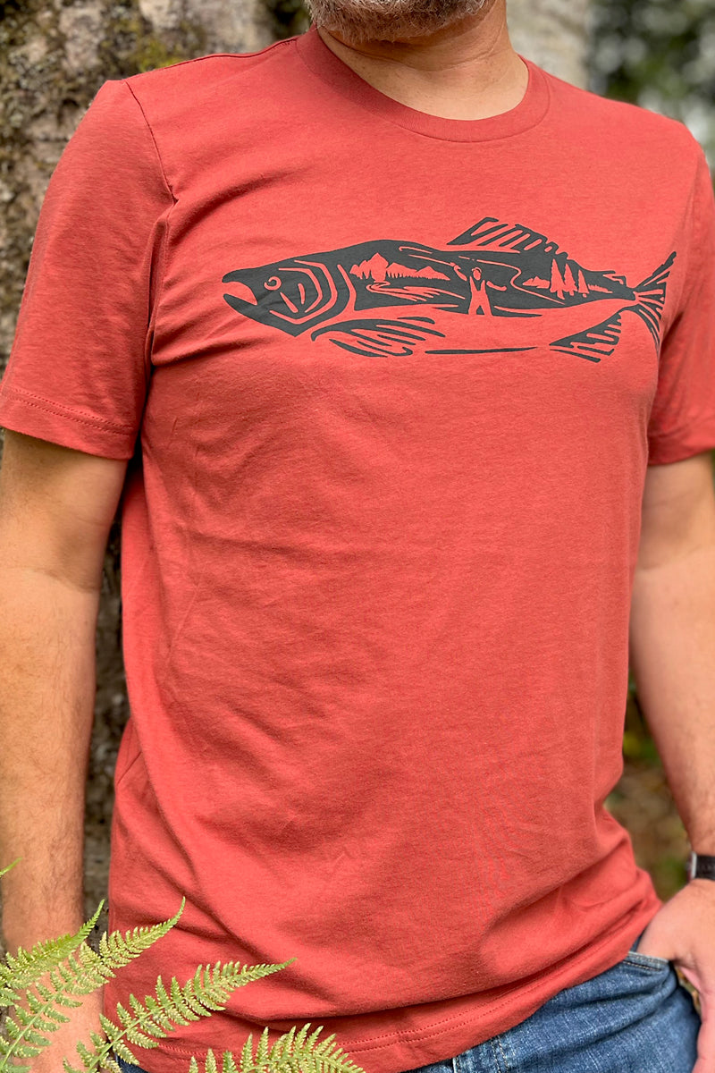 Salmon Stream Tee – Fly Fishing Tee Designed in Canada – Bough and ...